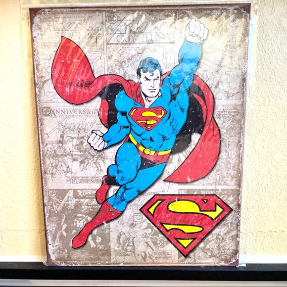 DC Comics | Wall Decor | New Superman Metal Sign | Poshmark